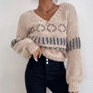 Sweaters | Boho Knit Sweater | Poshmark